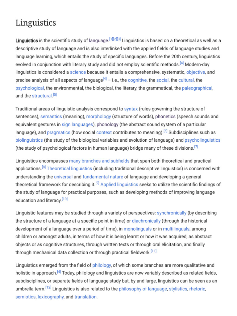 Linguistics | PDF | Linguistics | Semantics