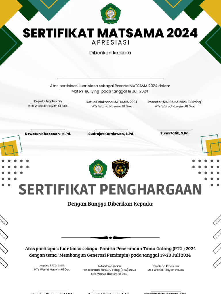 Sertifikat 2024 | PDF