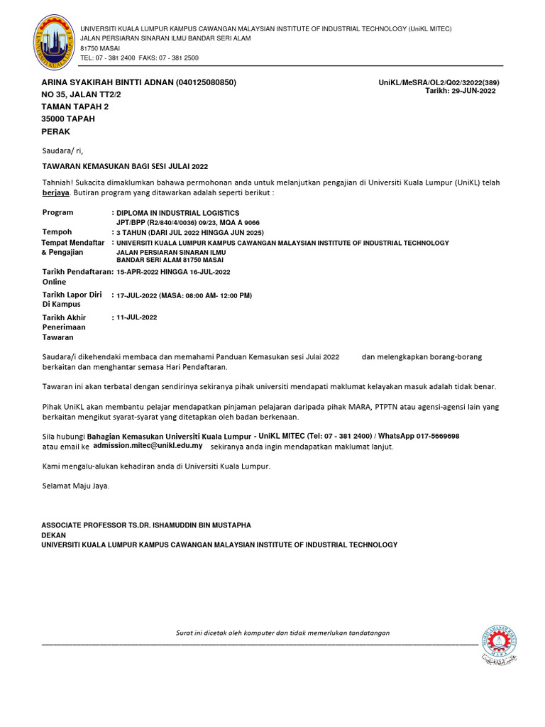 Offer Letter 2 | PDF
