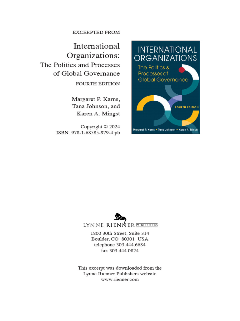 International Organizations:: The Politics and Processes of Global ...