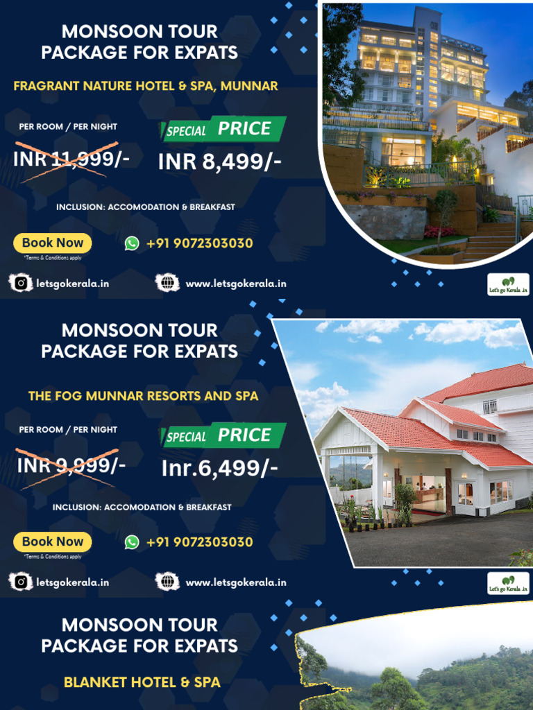 Monsoon Tour Packages for Expats | PDF | Hospitality Industry