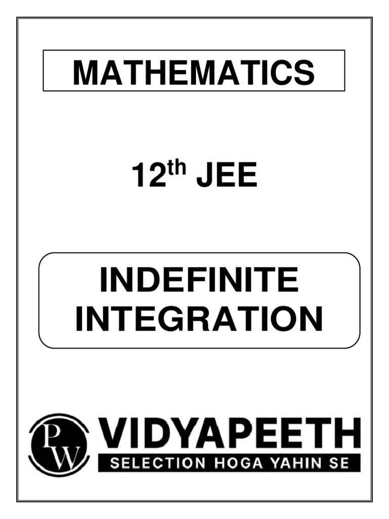 664ad69777c48c001884a54b Indefinite Integration 240704 082546 Pdf Trigonometric