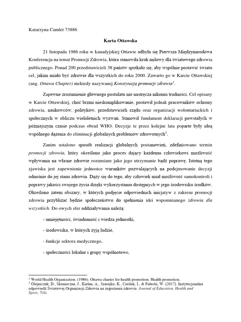 Karta Ottawska - Camlet K | PDF