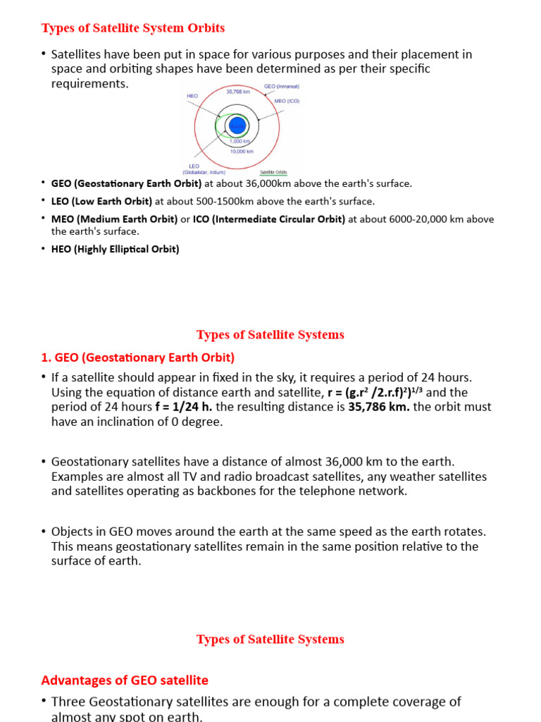 MC UNIT-II Satellites | PDF | Communications Satellite | Cellular Network