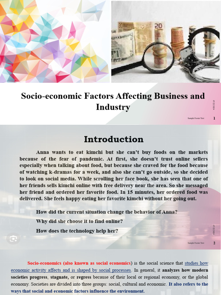 Socio-economic Factors in Business Dynamics | PDF | Consumption ...