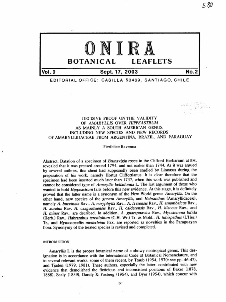 Onira 9 (2) Decisive Proof On The Validity of Amaryllis | PDF