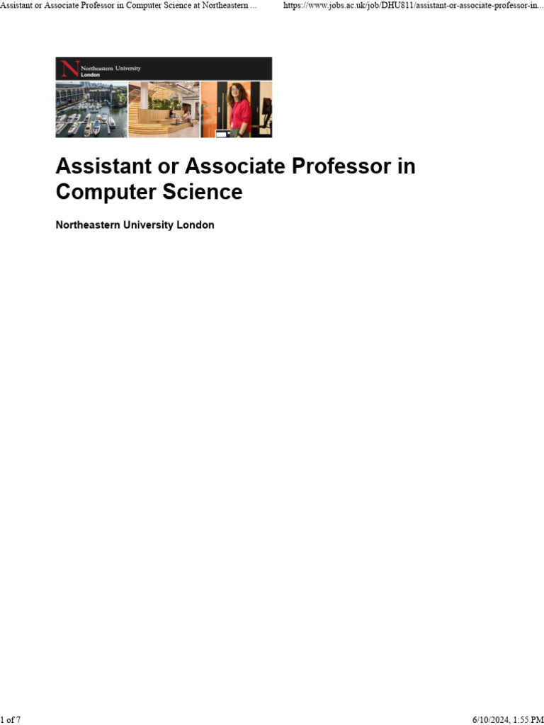 Computer Science Professor Role | PDF | Computer Science | Science