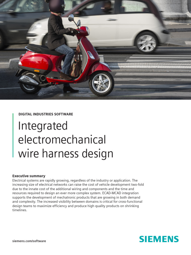 Siemens SW Integrated Electromechanical Wire Harness Design White Paper ...
