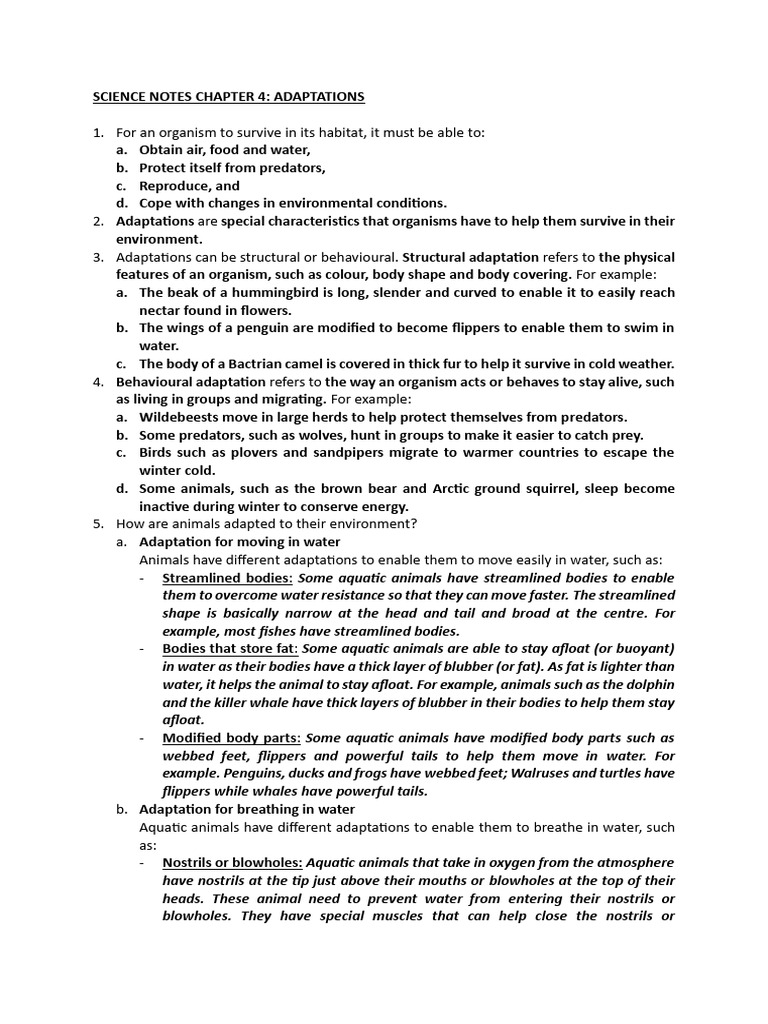 Chapter 4 Notes | Download Free PDF | Predation | Flowers Chapter 4 Notes | Download Free PDF | Predation | Flowers