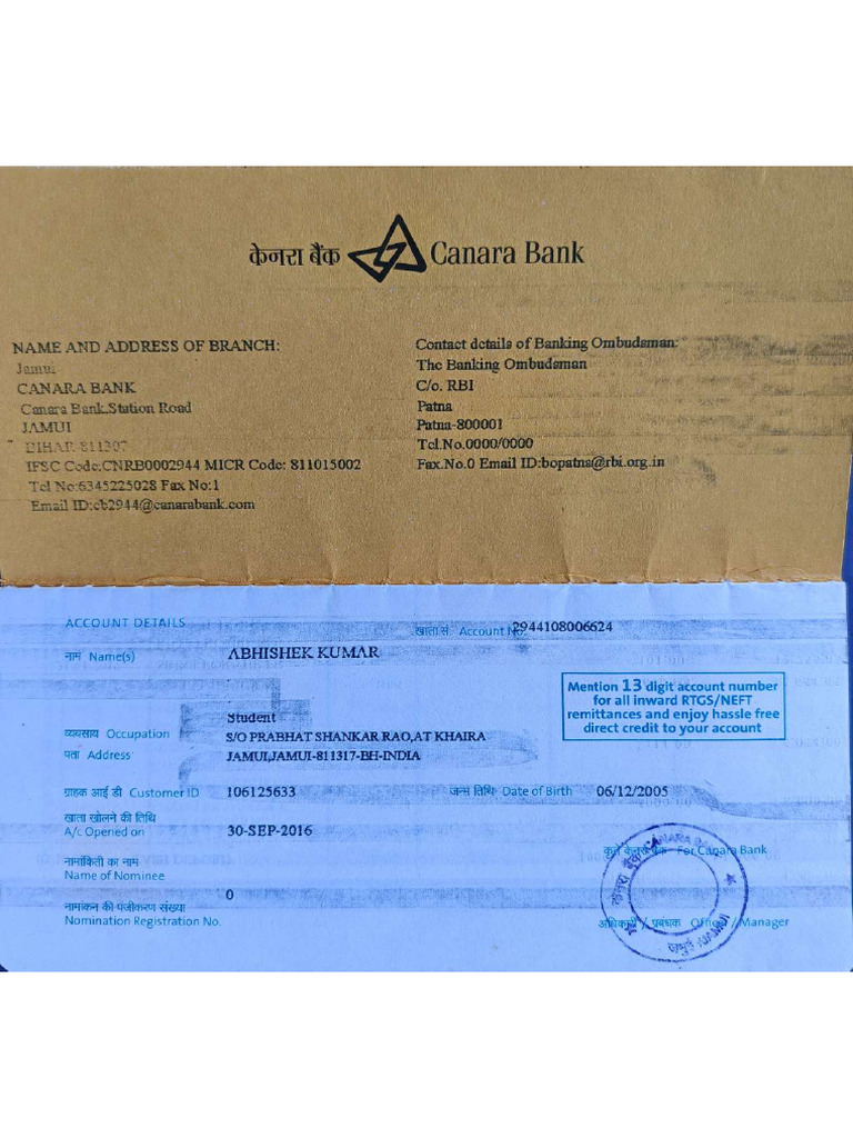 passbook | PDF