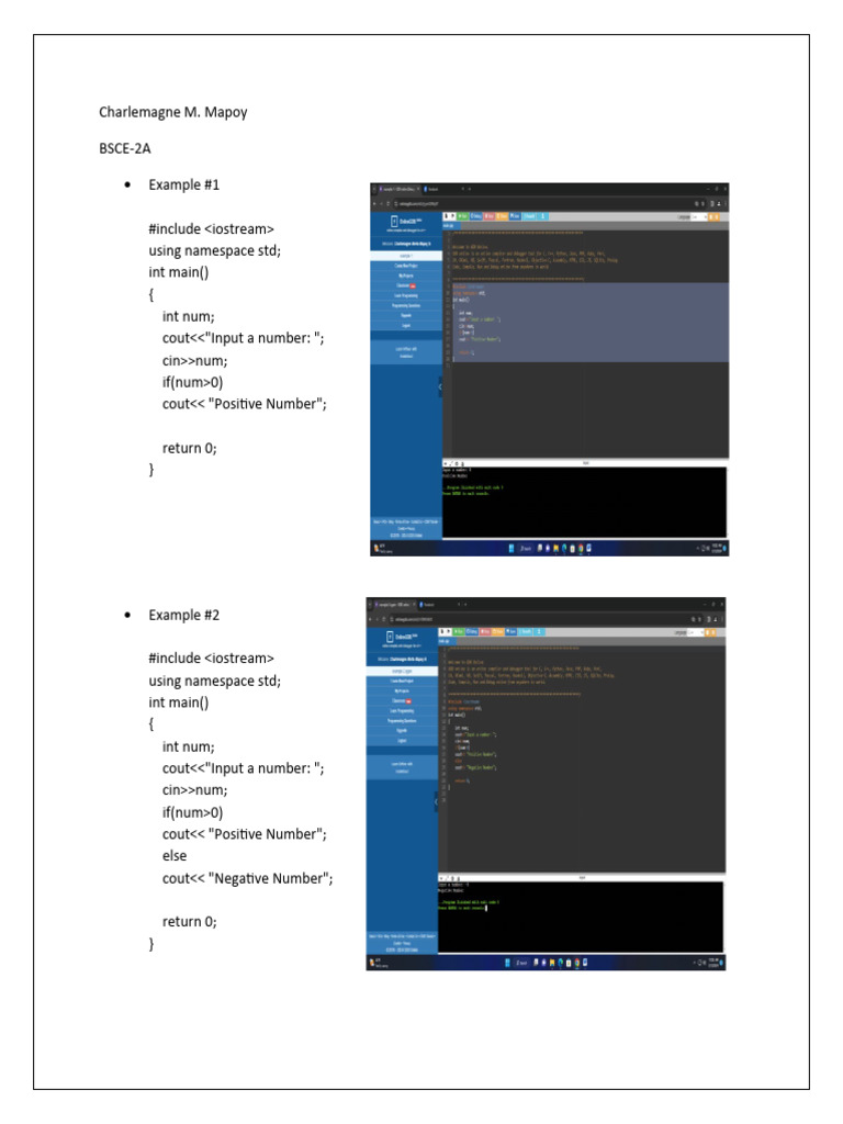 C++ Conditional Statements Examples | PDF
