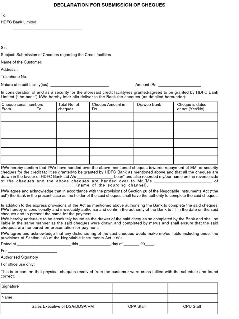PDC Submission | PDF | Cheque | Banks