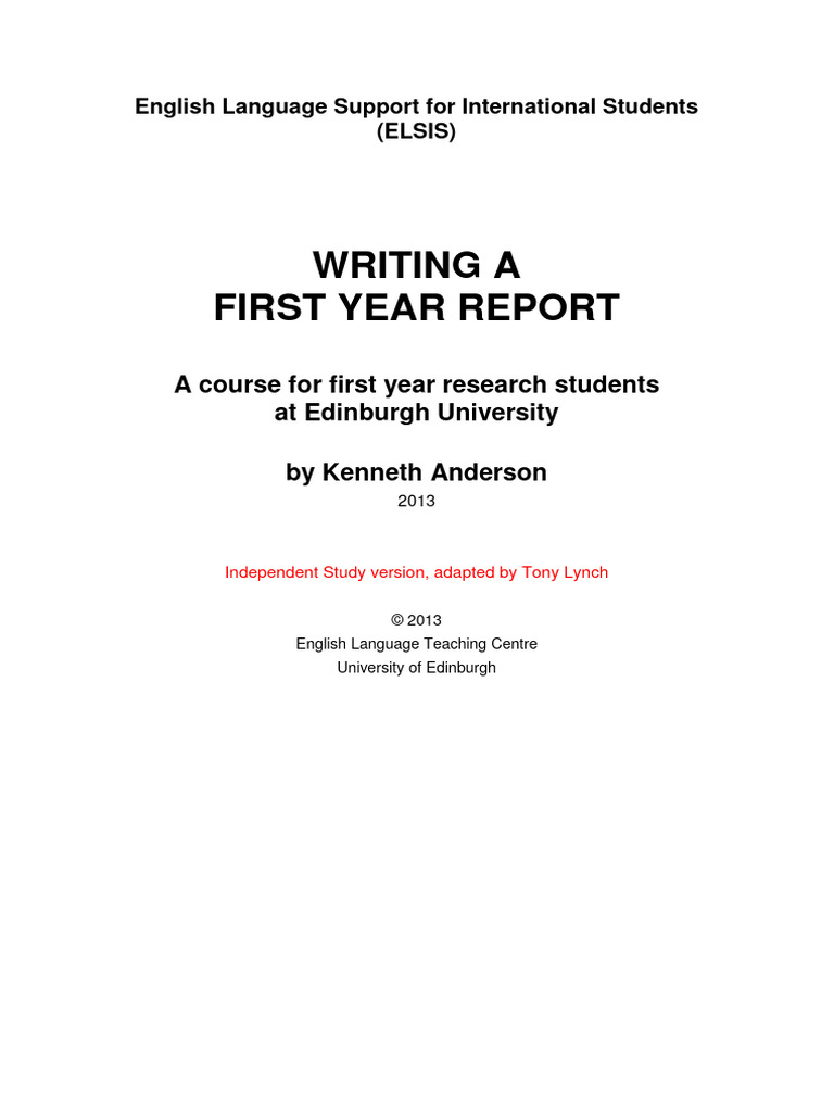 Writing A PHD First-Year Report Ism | PDF | Vocabulary | Databases