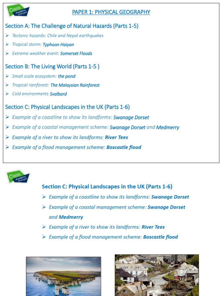 UK Physical Geography: Hazards & Landscapes | PDF | River | Beach