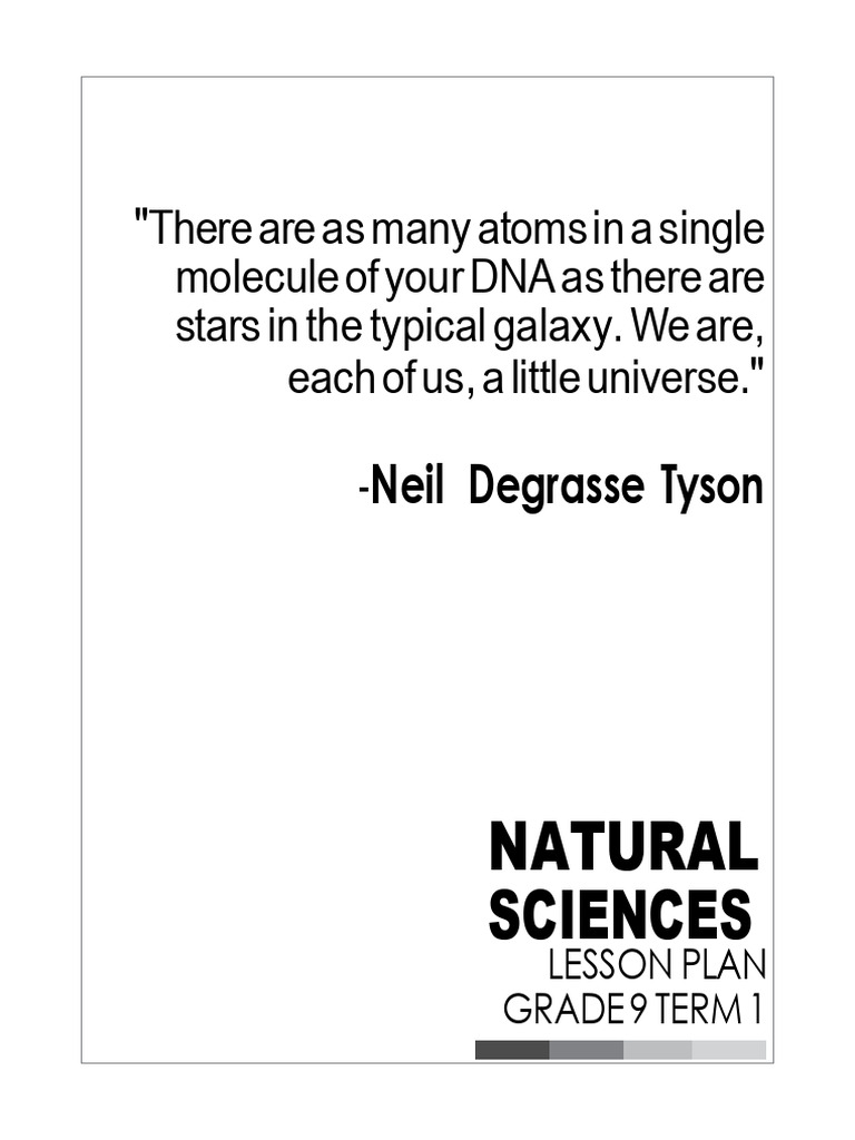 Grade 9 Natural Sciences Lesson Plan | PDF | Cell (Biology) | Photosynthesis