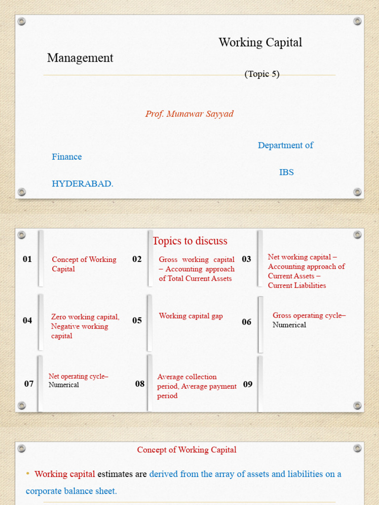 Working Capital Management (Chapter-9) (1) (1) | Download Free PDF | Working Capital | Inventory