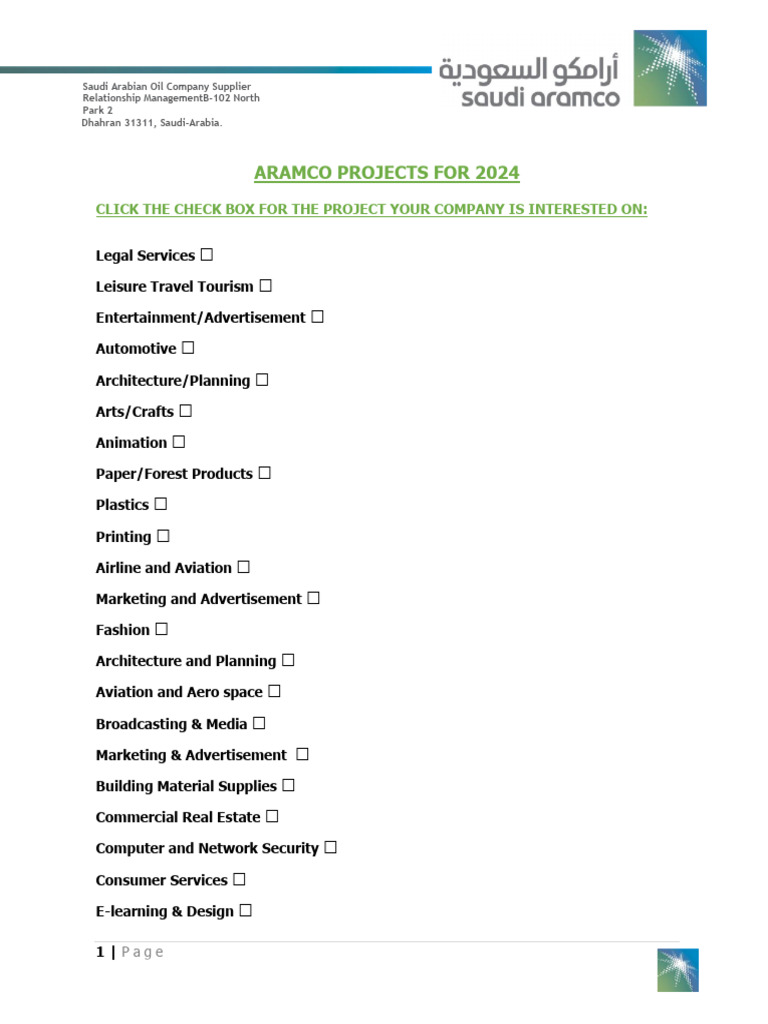 Aramco Projects For 2024 | PDF | Heat Treating | Welding