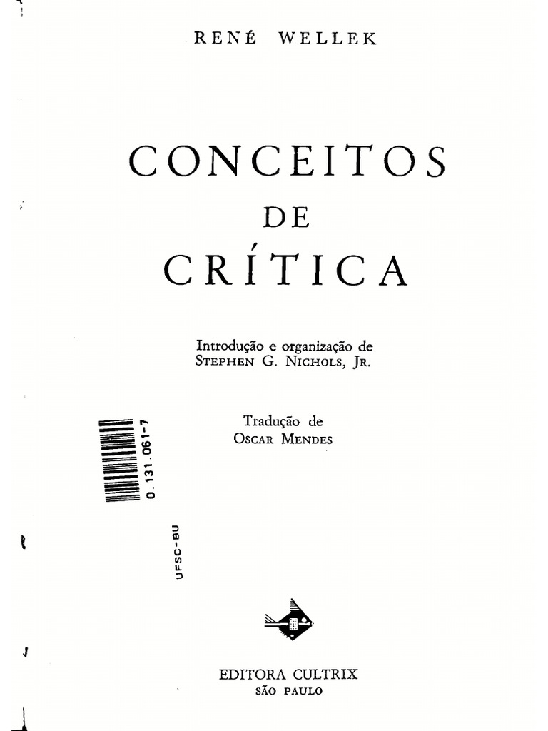 WELLEK, R. Conceitos de Crítica | PDF