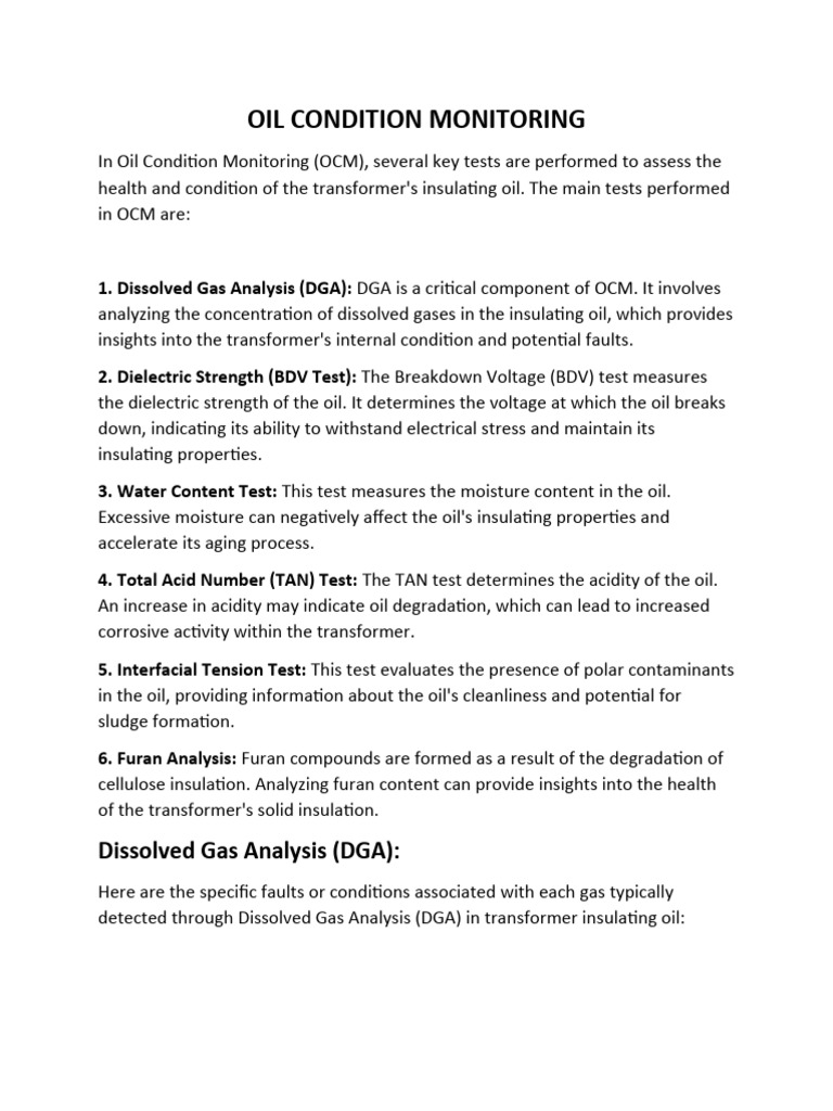 Oil Condition Monitoring | PDF | Materials | Chemical Substances