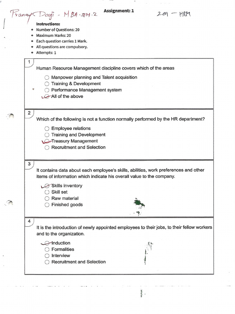 MBA SEM 2 Assignments - 240702 - 184927 | PDF