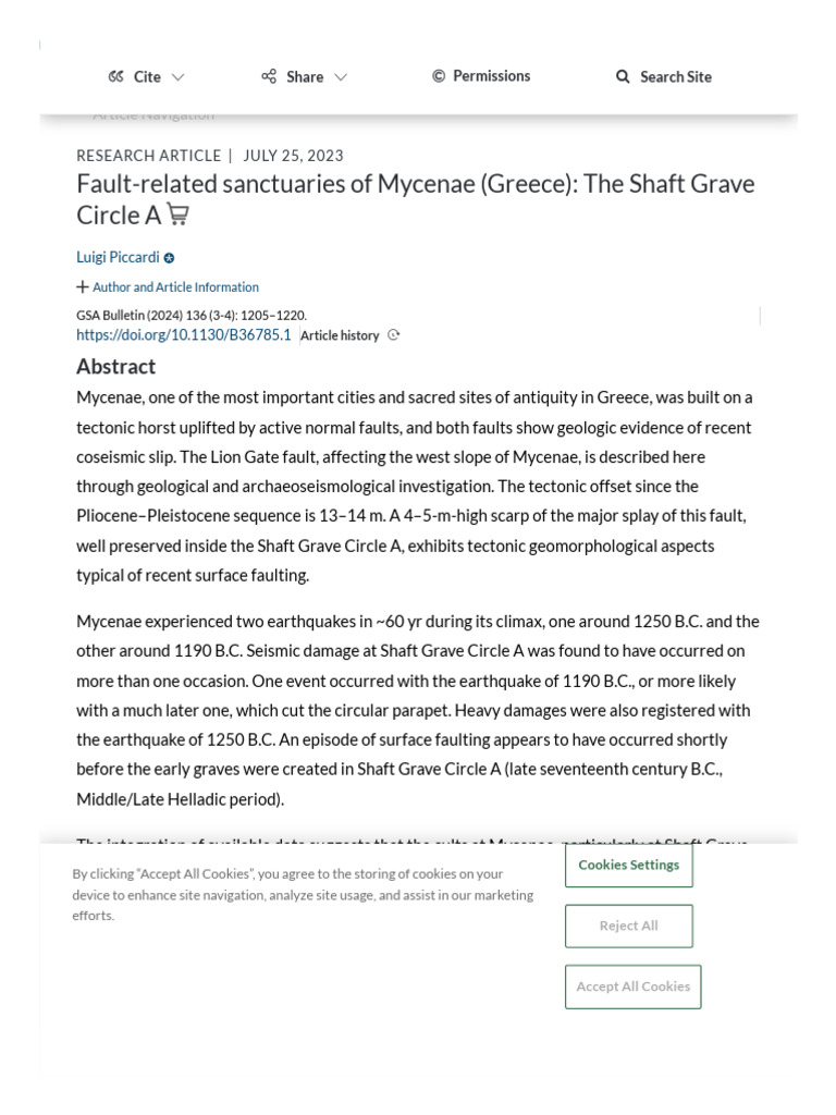 Fault-Related Sanctuaries of Mycenae (Greece) - The Shaft Grave Circle ...
