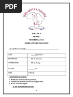 Grade 7 Mathematics Investigation Term 2 2024 - 042056 - 075745 | PDF ...
