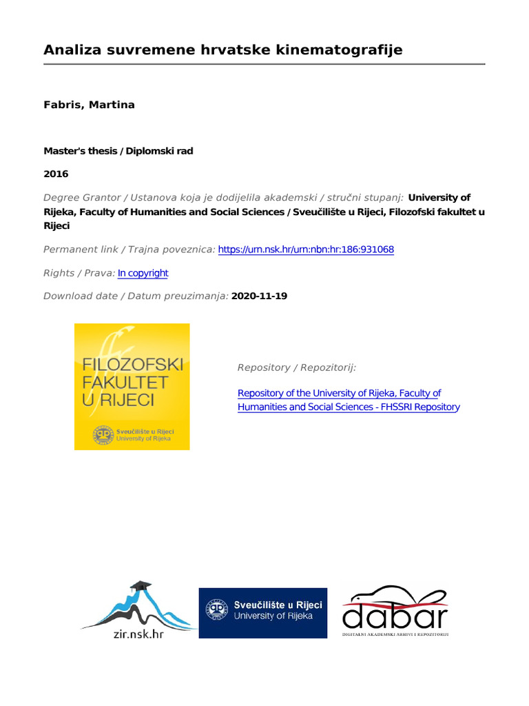 Fabris Martina Ffri 2016 Diplo Sveuc | PDF