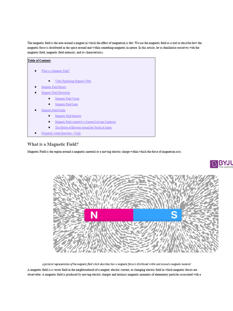 Magnetic Field | PDF | Magnetic Field | Magnetism