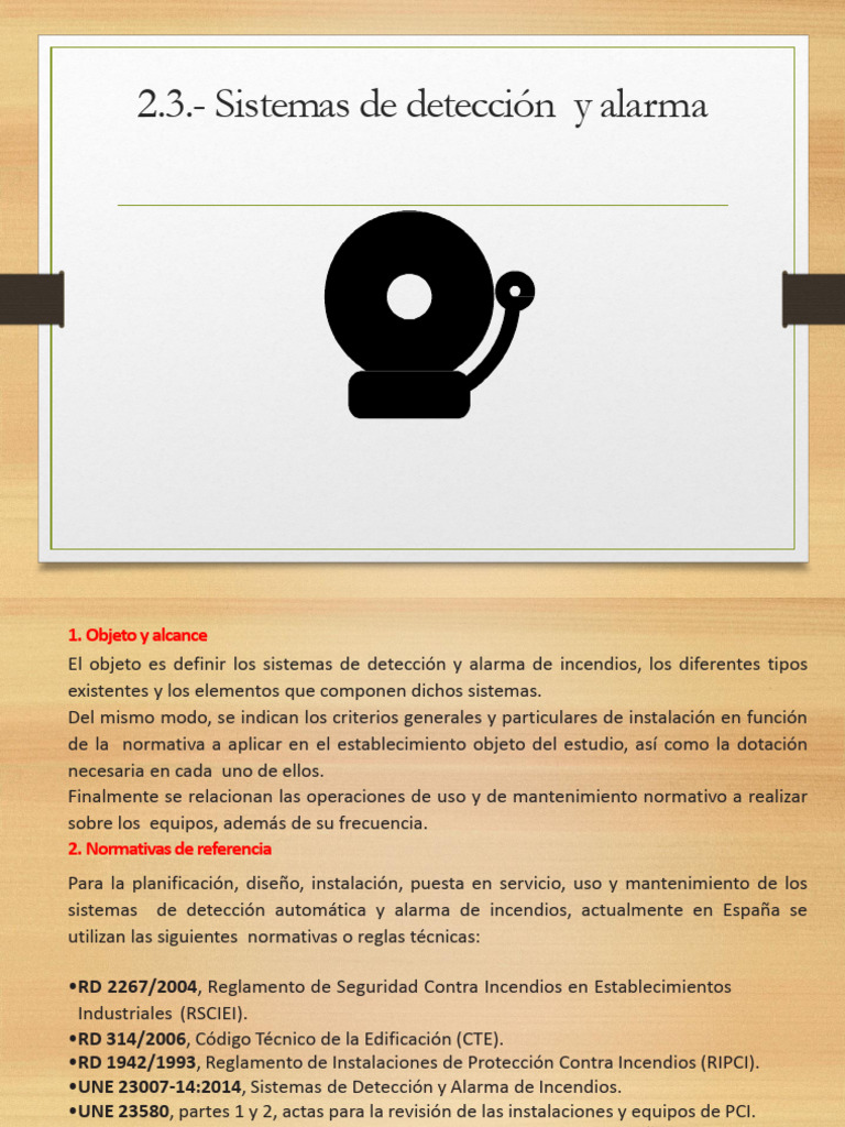 2.3.- Sistemas deteccion y Alarma | PDF