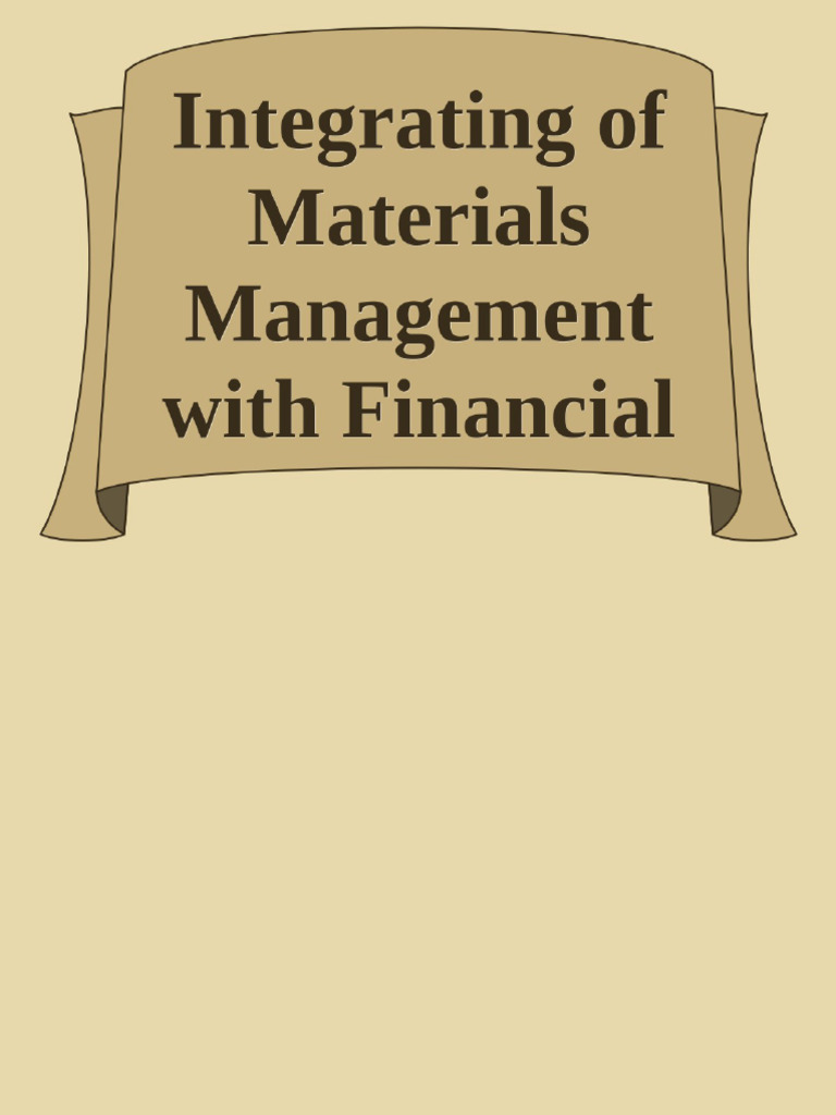 Integrating of Materials Management With Financial Accounting in SAP ...