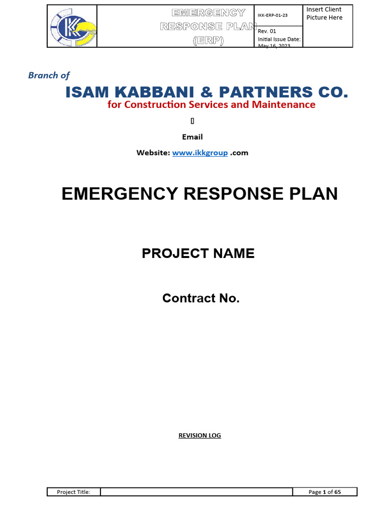 ERP - Procedure v1.0 | PDF | Emergency | Incident Command System