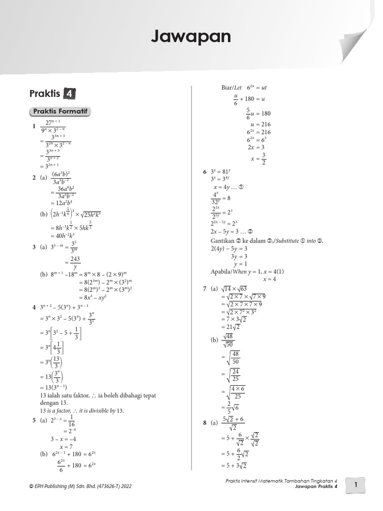 T4 P4 Penyelesaian Lengkap | PDF | Mathematical Notation | Numbers