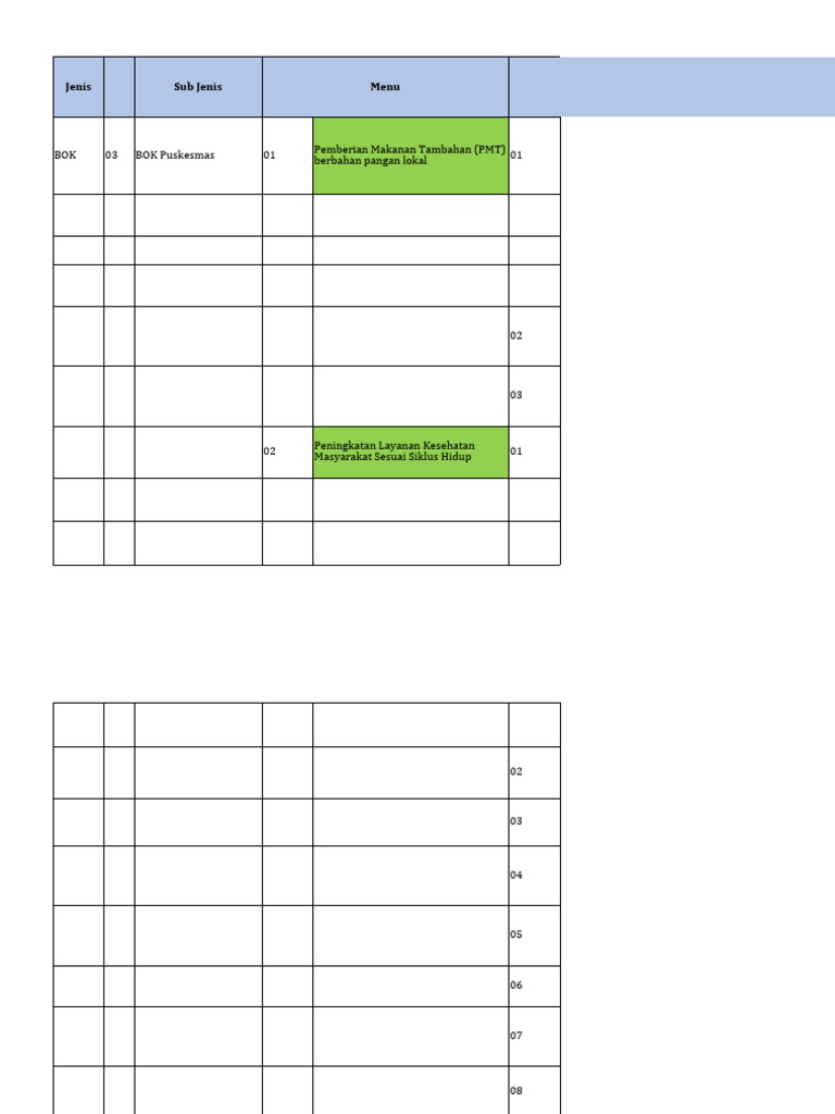 Rekap Menu DAK Non Fisik 2025 | PDF