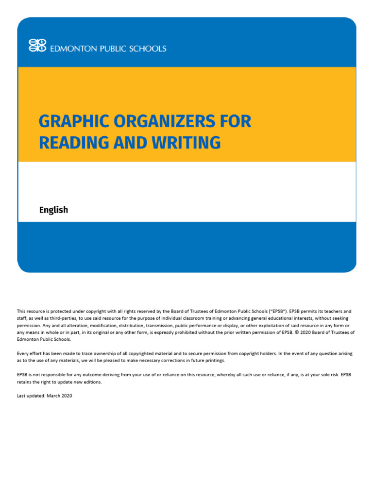 Graphic Organizers For Reading and Writing English | PDF | Copyright ...
