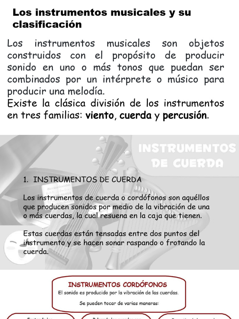 Clasificación de instrumentos musicales | PDF