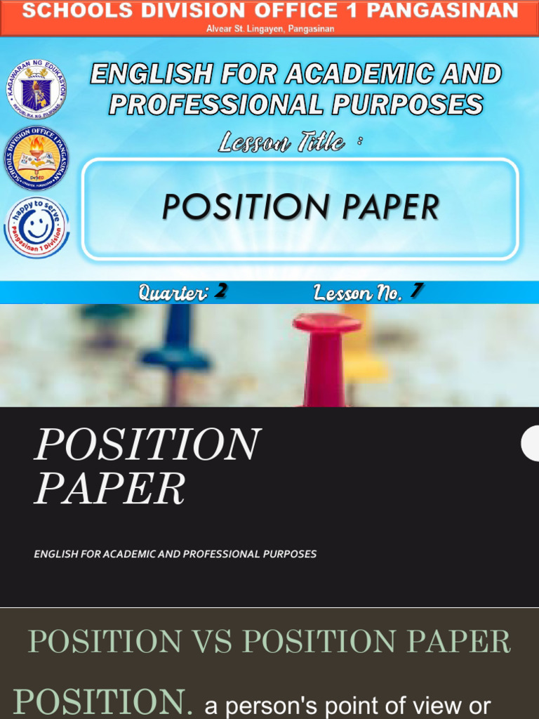 Position Paper | PDF | Argument | Evidence