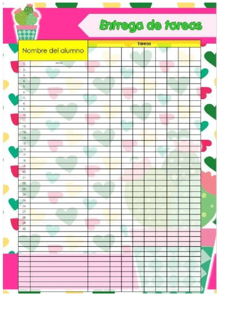 Planilla para Imprimir | PDF