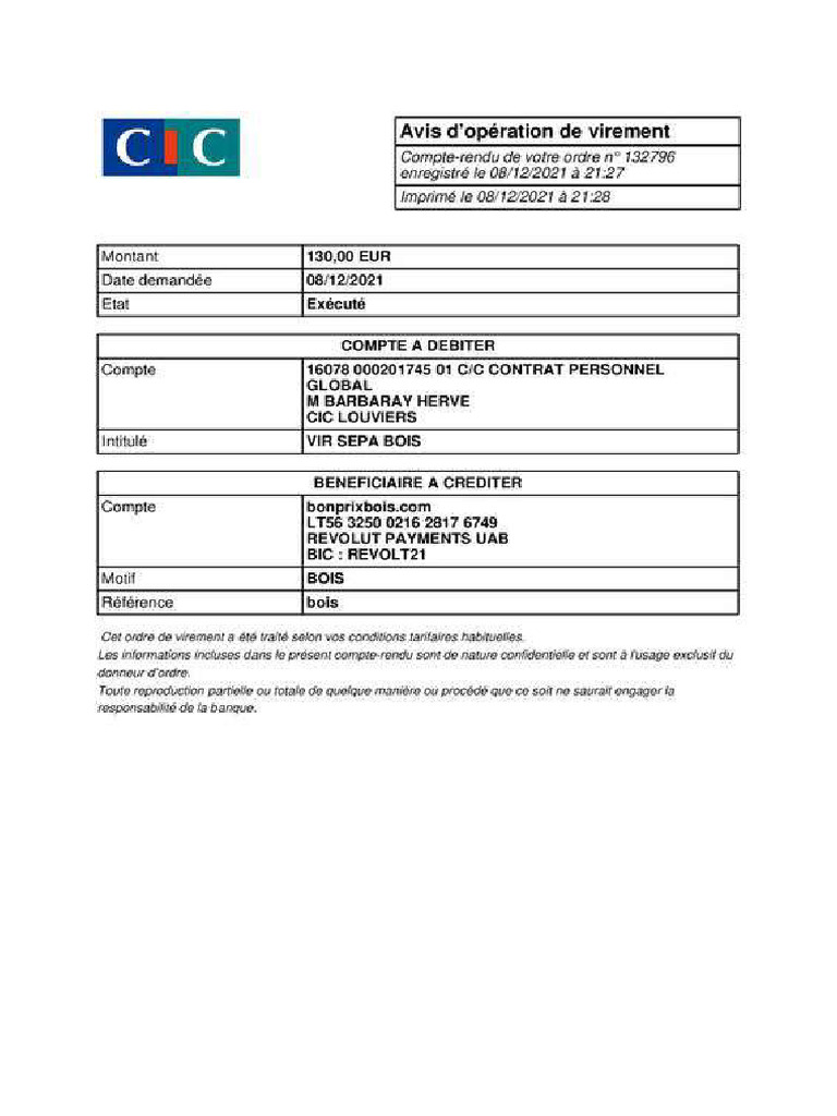 AvisDOperation CIC | PDF