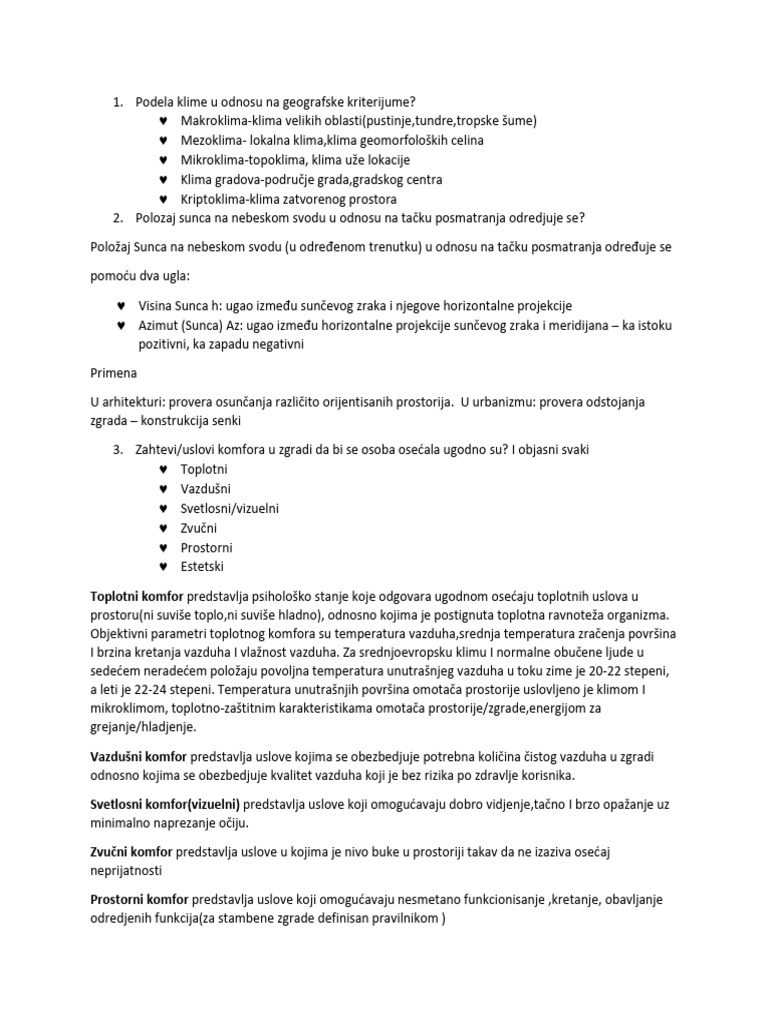 Prvi KLK Pitanja I Formule Fizika | PDF