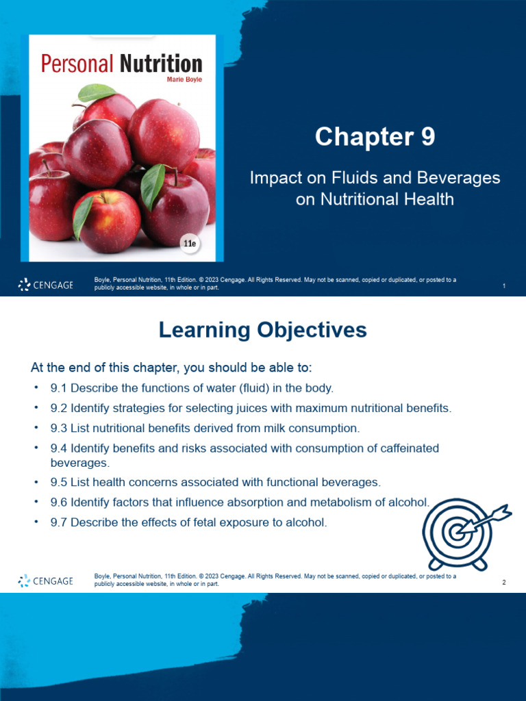 CH 9 Class Lecture Boyle PersonalNutrition 11e PPT Ch09 | PDF | Caffeine | Drink