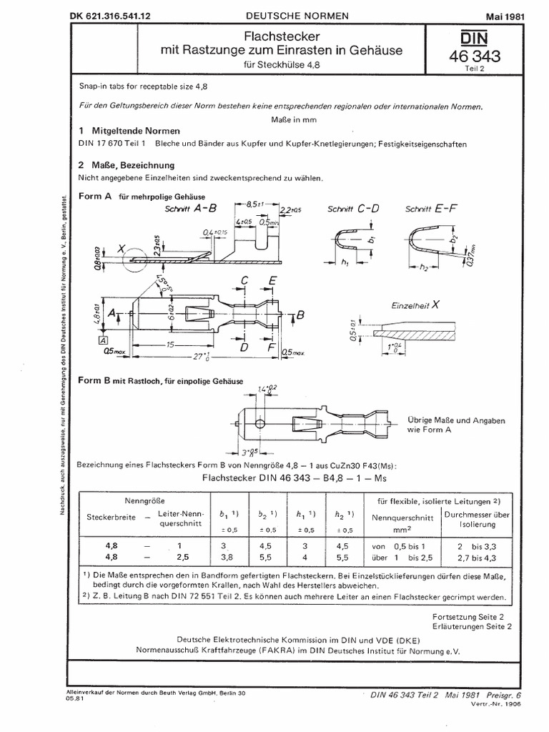 Din 46343-2 1981-05 | PDF