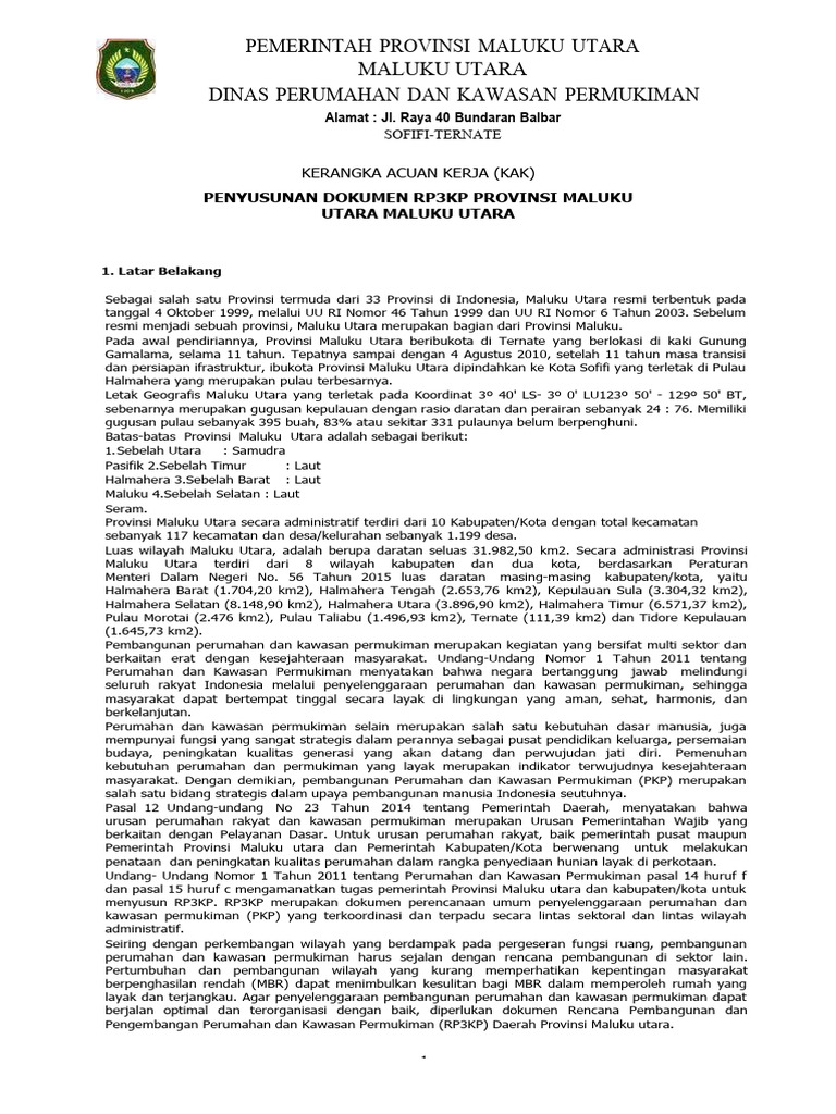 Rev FNL Kak RP3KP Prov Malut 2022 Oki | PDF