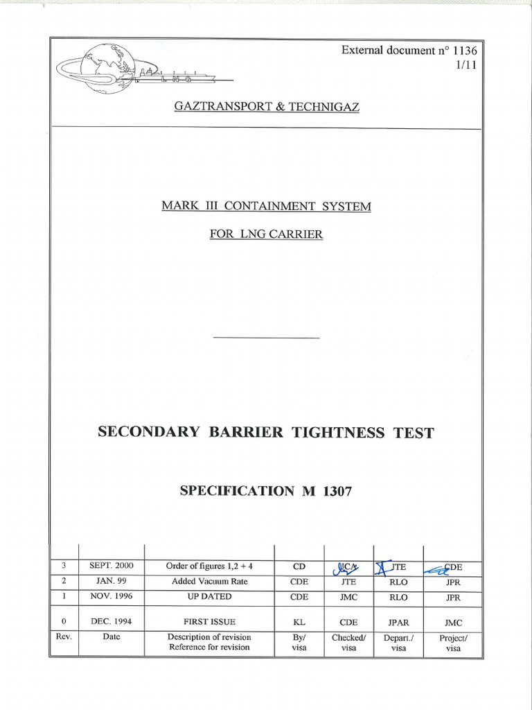 1136 Rev 3 US M1307 SBTT (Secondary Barrier Tightening Test) | PDF