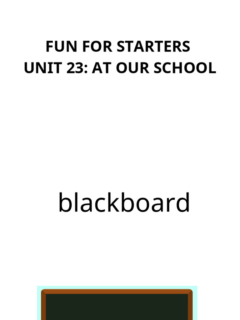 Unit 23-30 Fun For Starters | PDF