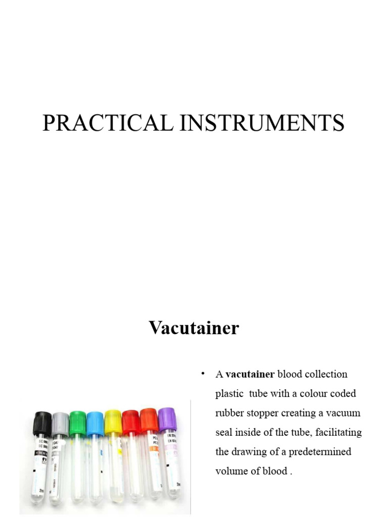 Blood Collection and Testing Instruments | PDF | Coagulation | Tissue ...
