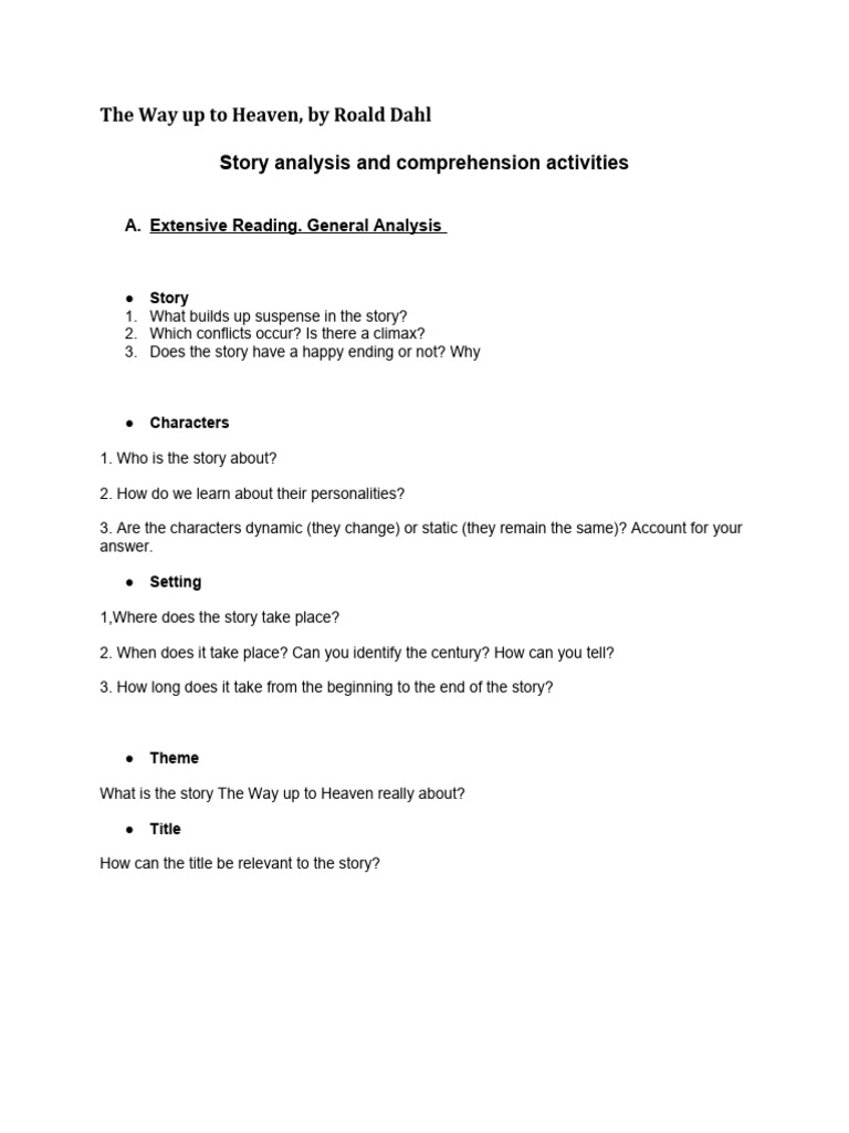 Analysis of "The Way Up to Heaven" | PDF