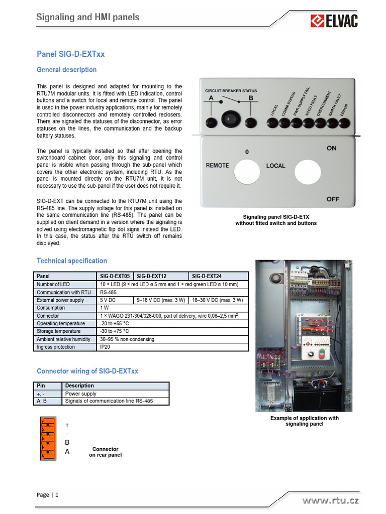 SIG-D-EXTxx Technical Specification Guide | PDF | Electrical Connector ...
