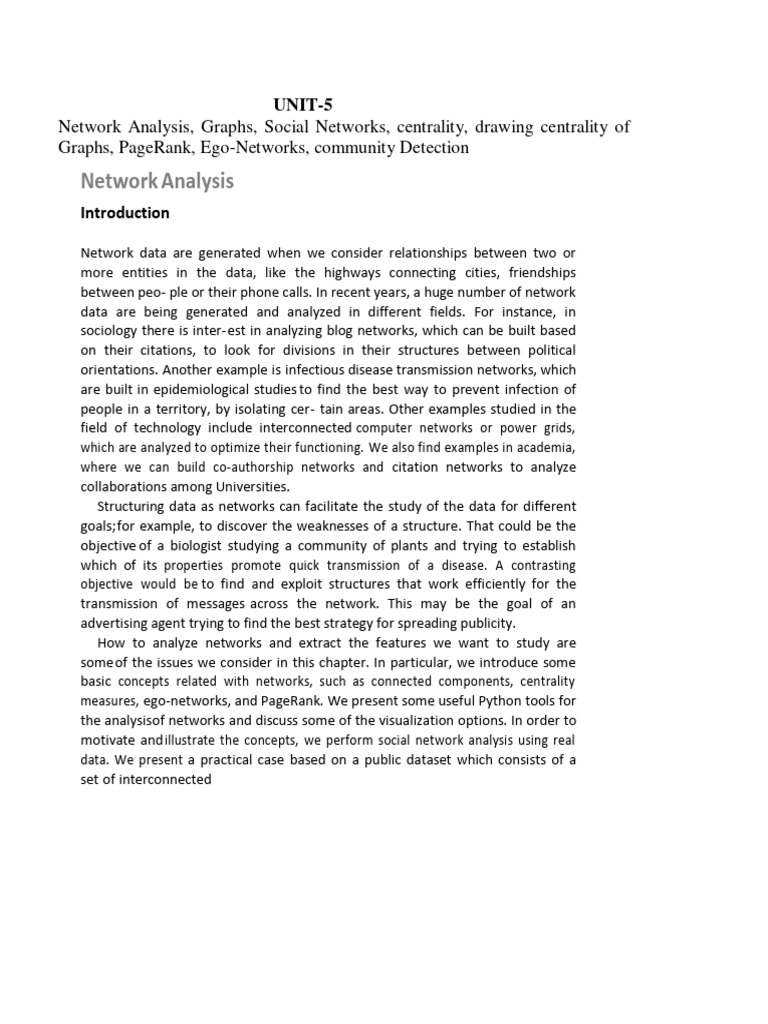 Introduction To Datascience (R20DS501) | PDF | Graph Theory ... Introduction To Datascience (R20DS501) | PDF | Graph Theory ...