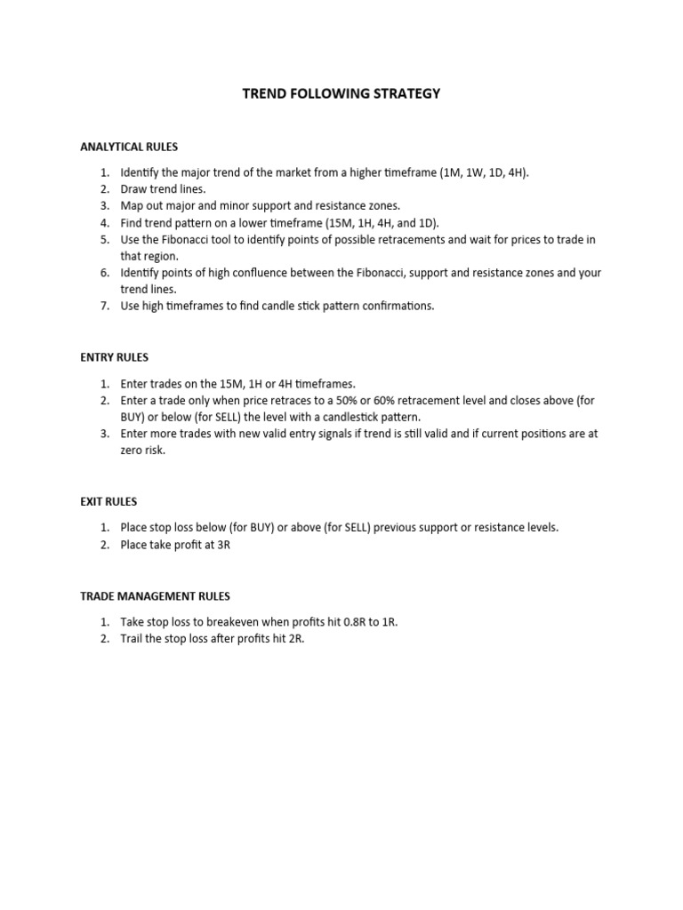 Trend Following Trading Strategy Guide | PDF | Business | Finance ...