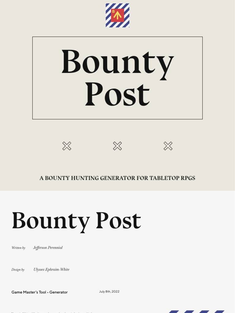 Bounty Post | PDF | Role Playing Games | Crimes